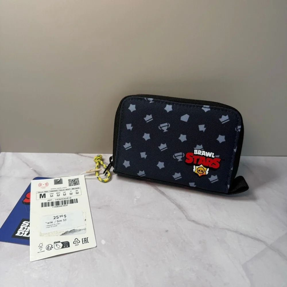Zara | Accessories | Zara Kids Black And Blue Brawl Stars Wallet | Poshmark